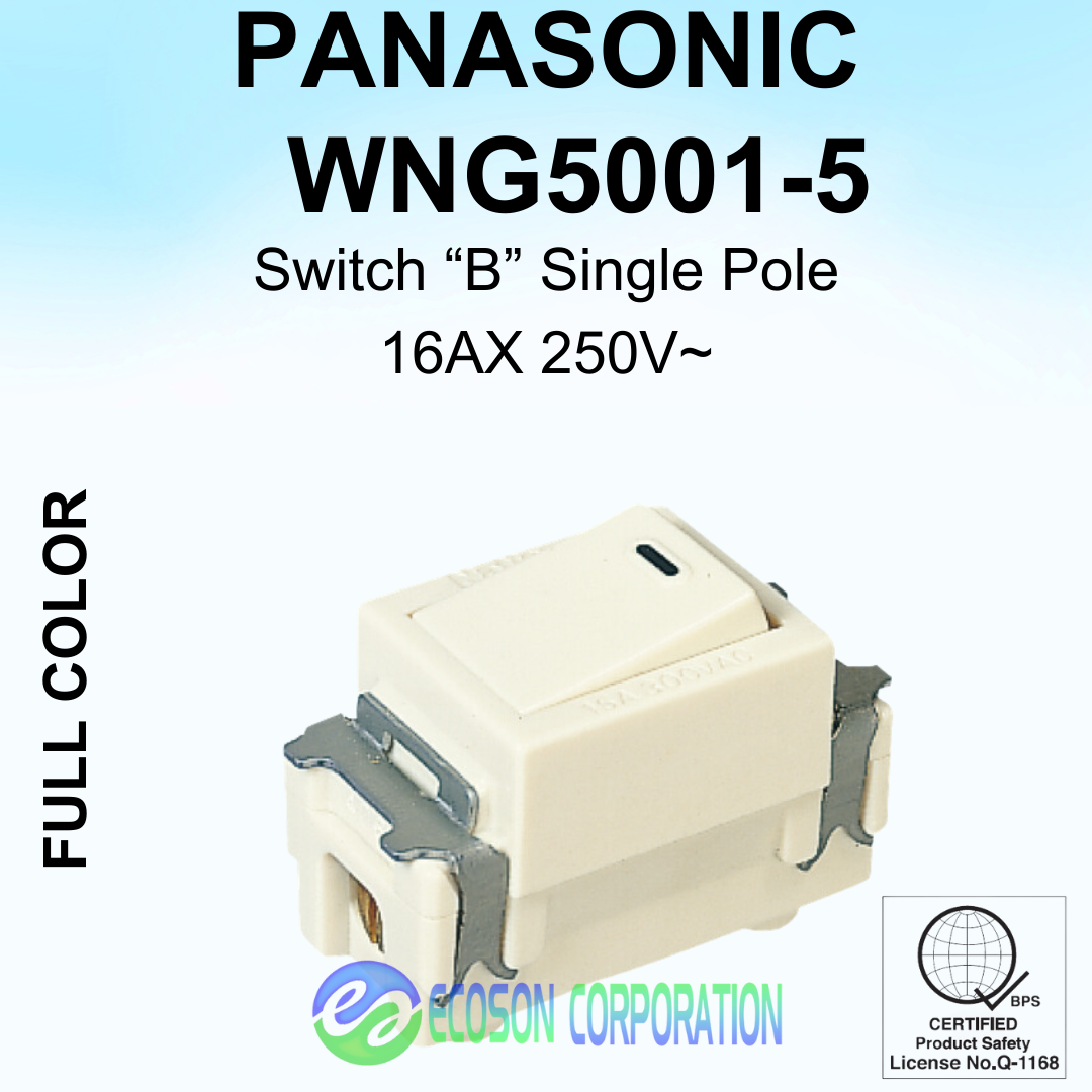 PANASONIC - FULL COLOR - Switch "B" Single Pole - WNG5001 - Ecoson ...